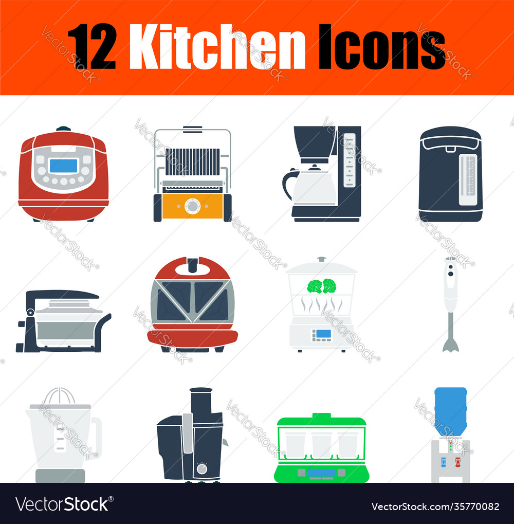 Kitchen icon set Royalty Free Vector Image - VectorStock