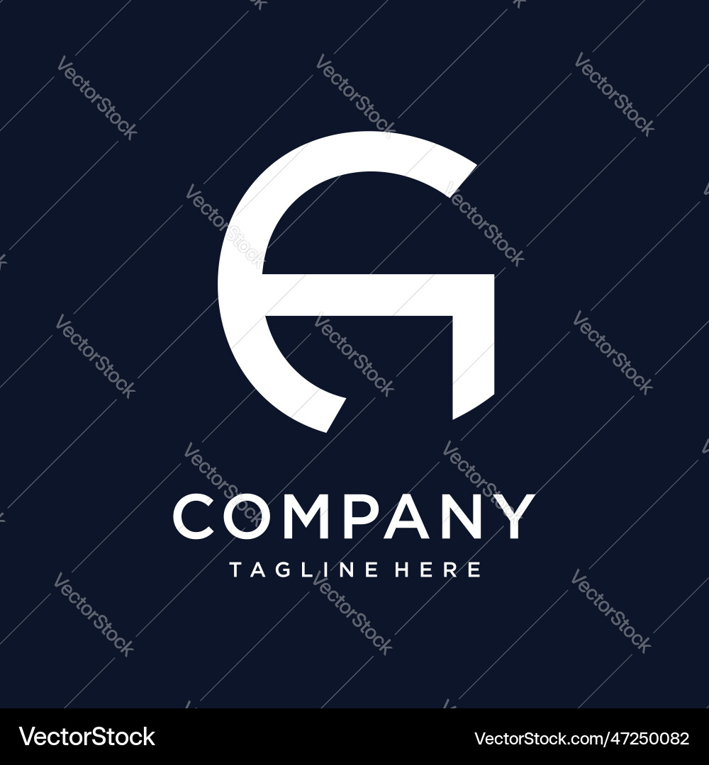 Letter logo with g and modern style part Vector Image