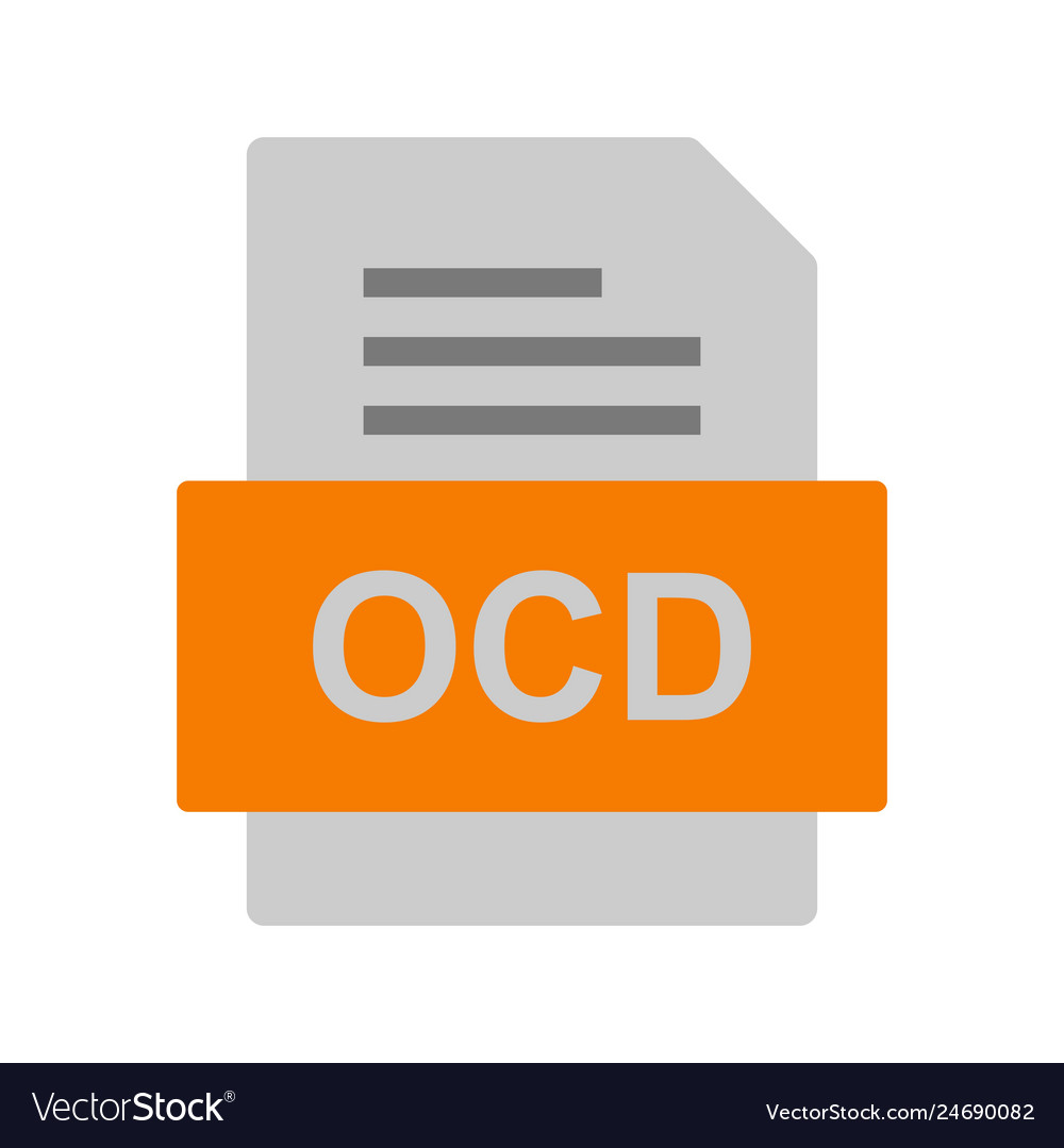 Ocd file document icon Royalty Free Vector Image