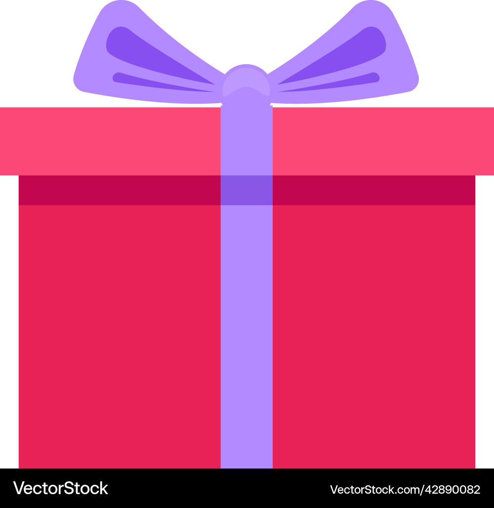 Red gift box icon holiday present symbol Vector Image