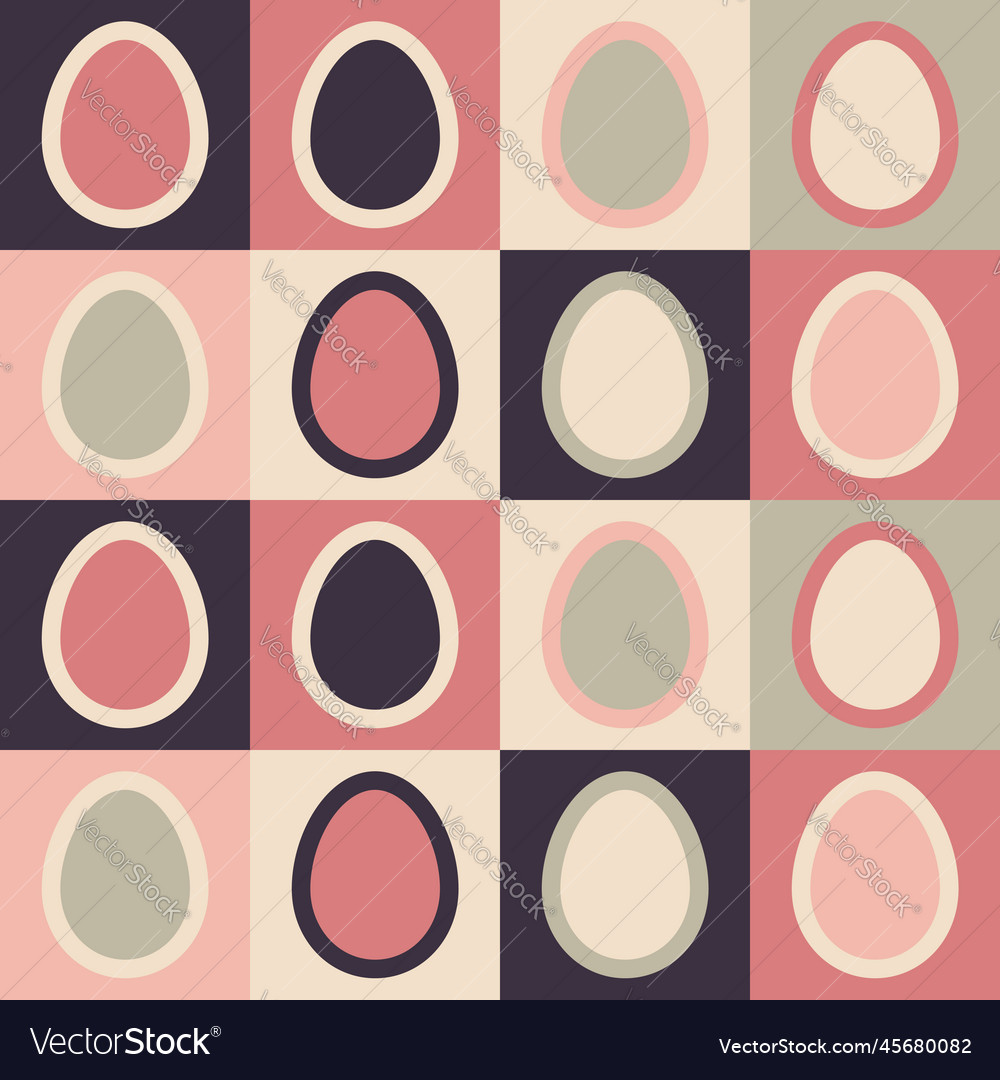 Retro eggs seamless easter pattern Royalty Free Vector Image