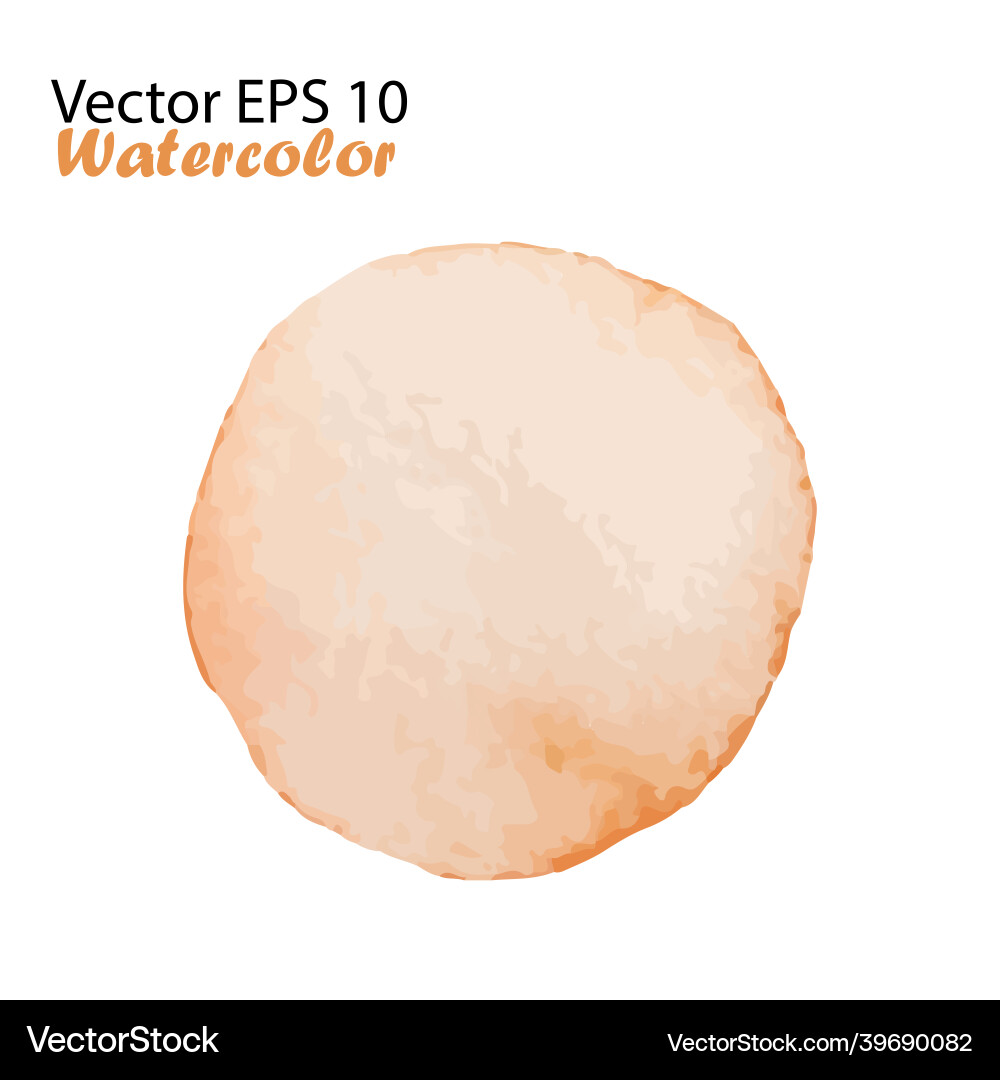 Watercolor brush stroke splash circle Royalty Free Vector