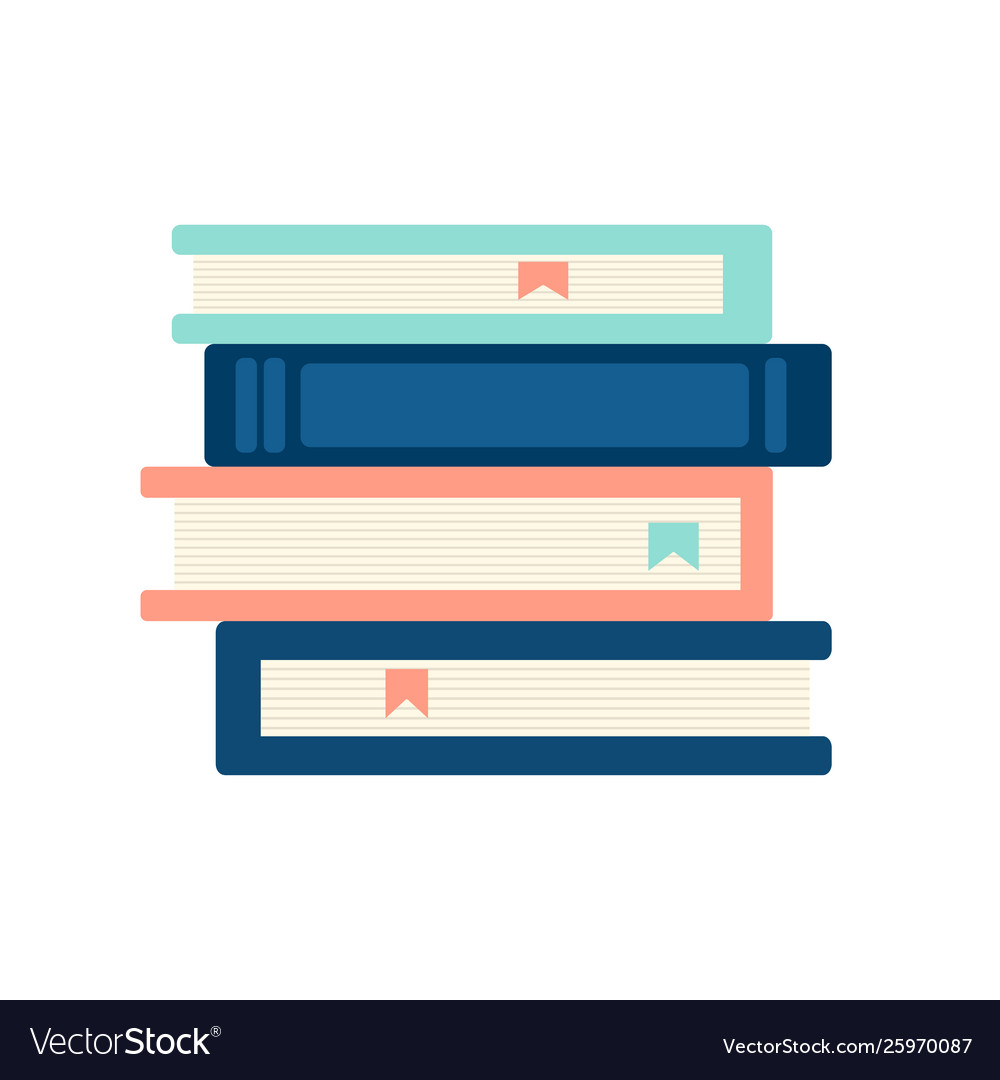 A pile books Royalty Free Vector Image - VectorStock