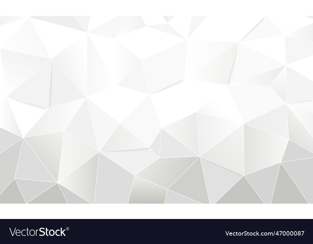 Abstract background white polygonal background Vector Image