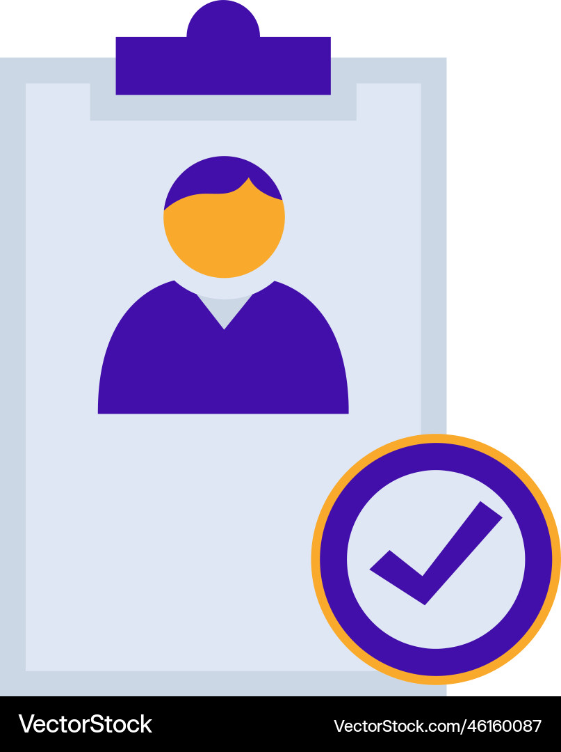 Authentication business people icon with orange Vector Image