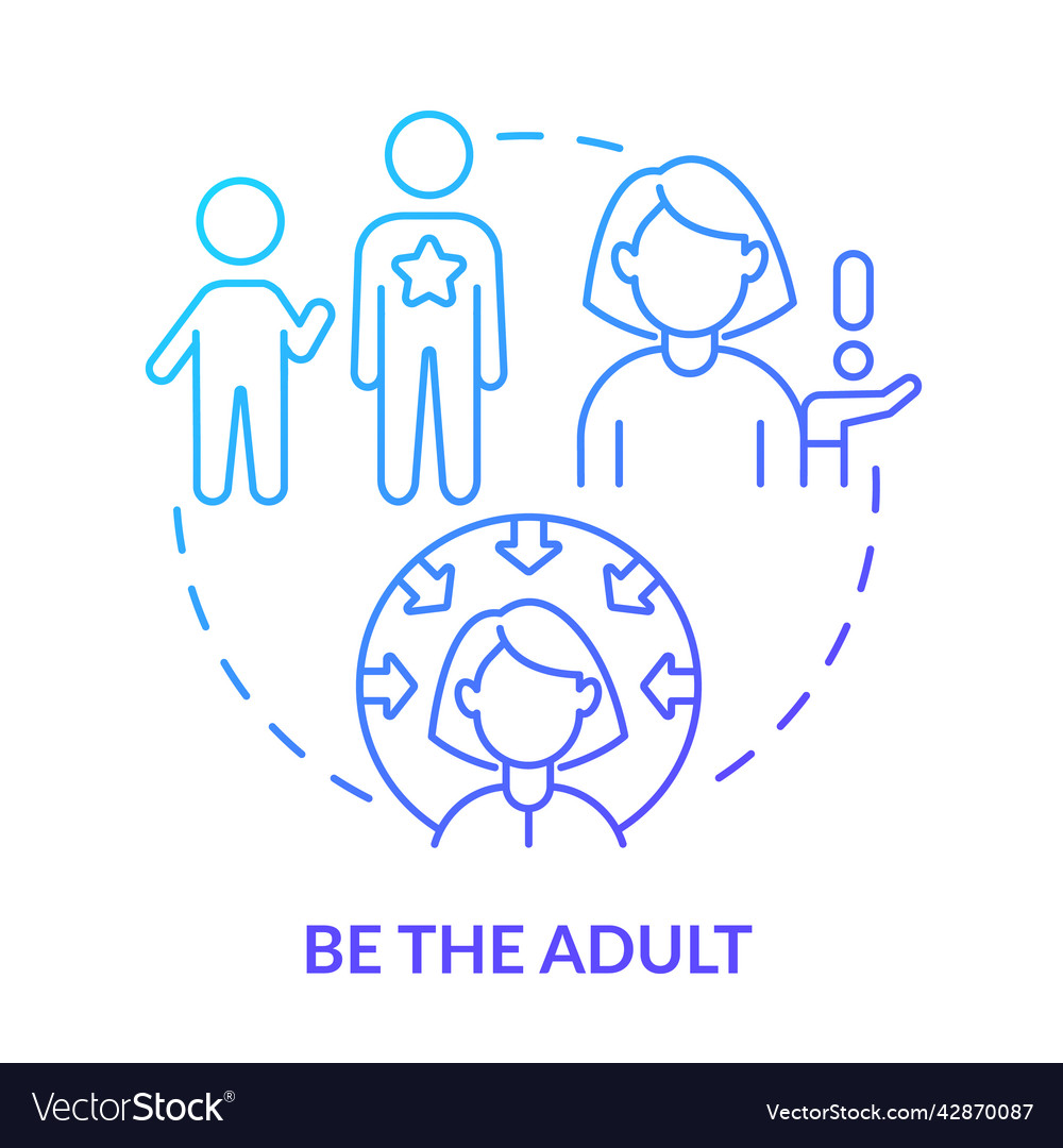 Be positive adult role model blue gradient Vector Image Be positive adult role model blue gradient Vector Image