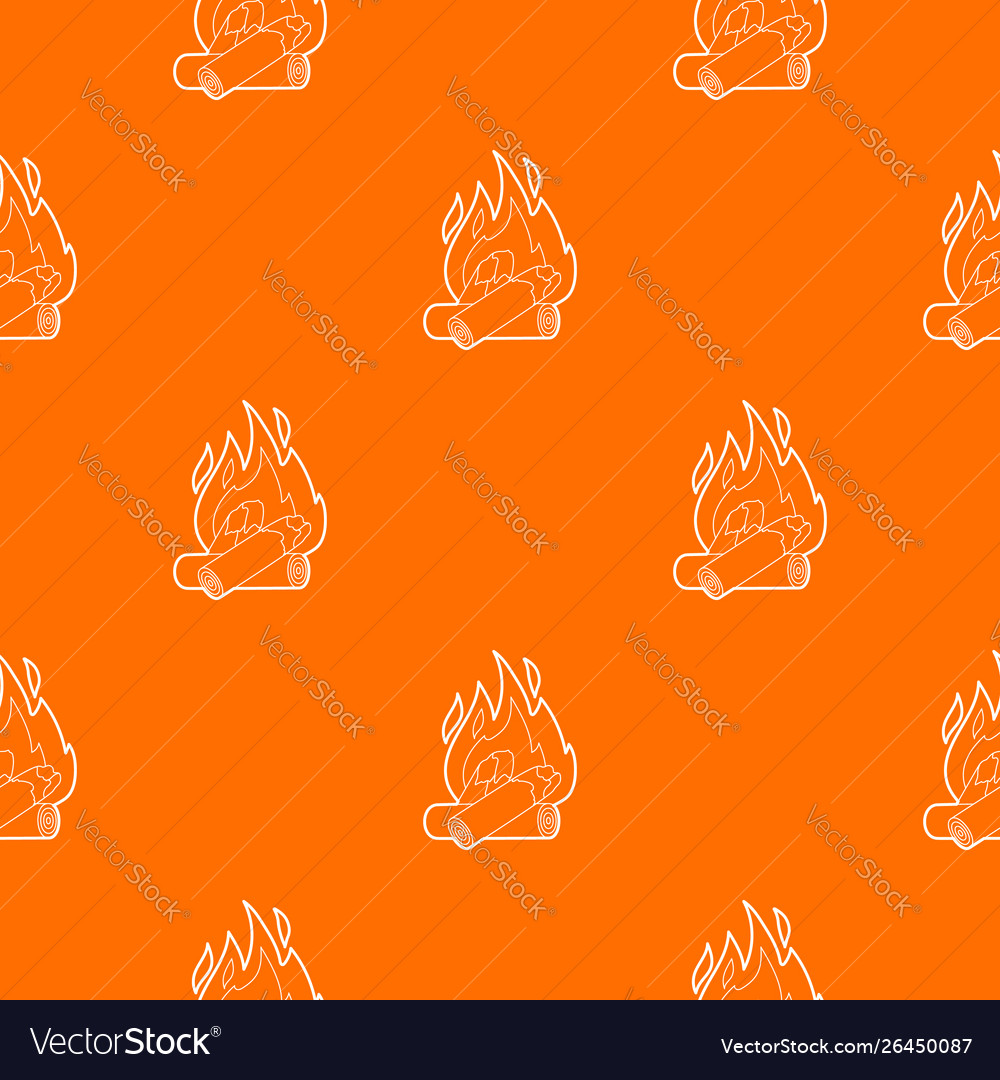 Campfire pattern orange Royalty Free Vector Image