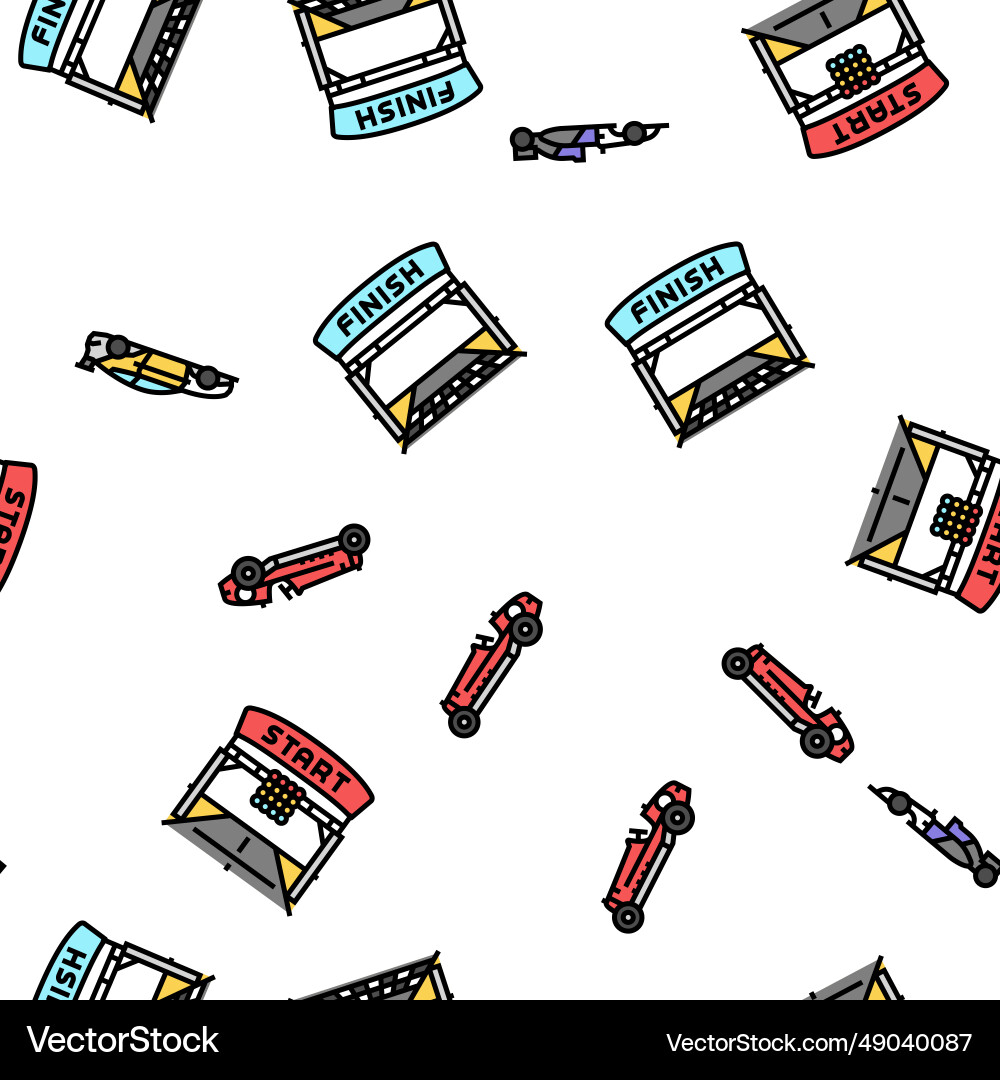 Car race vehicle speed auto seamless Royalty Free Vector