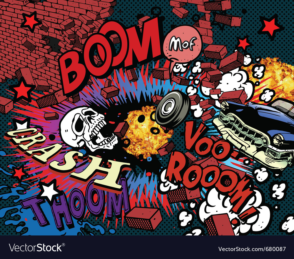 Comic book explosion Royalty Free Vector Image