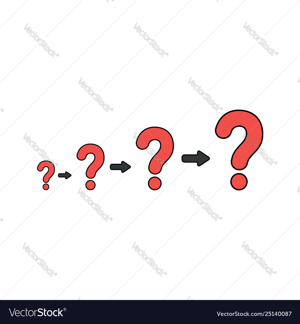 Concept growing problems with question marks Vector Image