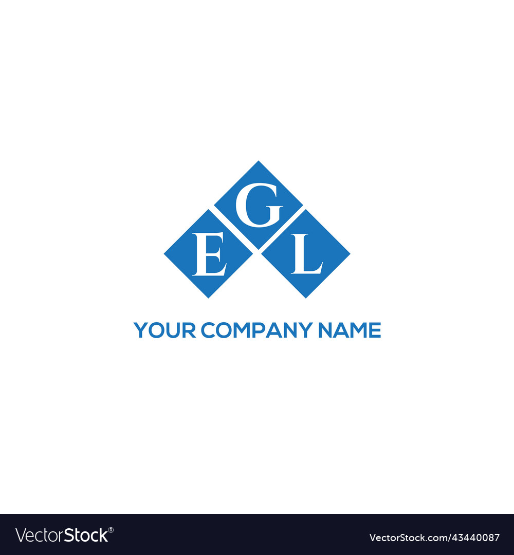 Egl letter logo design on white background Vector Image