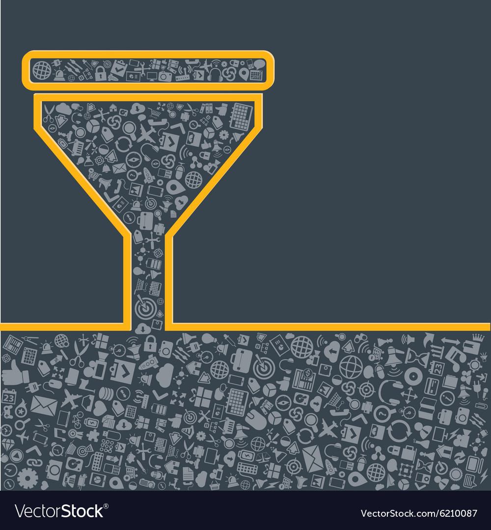 Flat design concepts for creative process big data