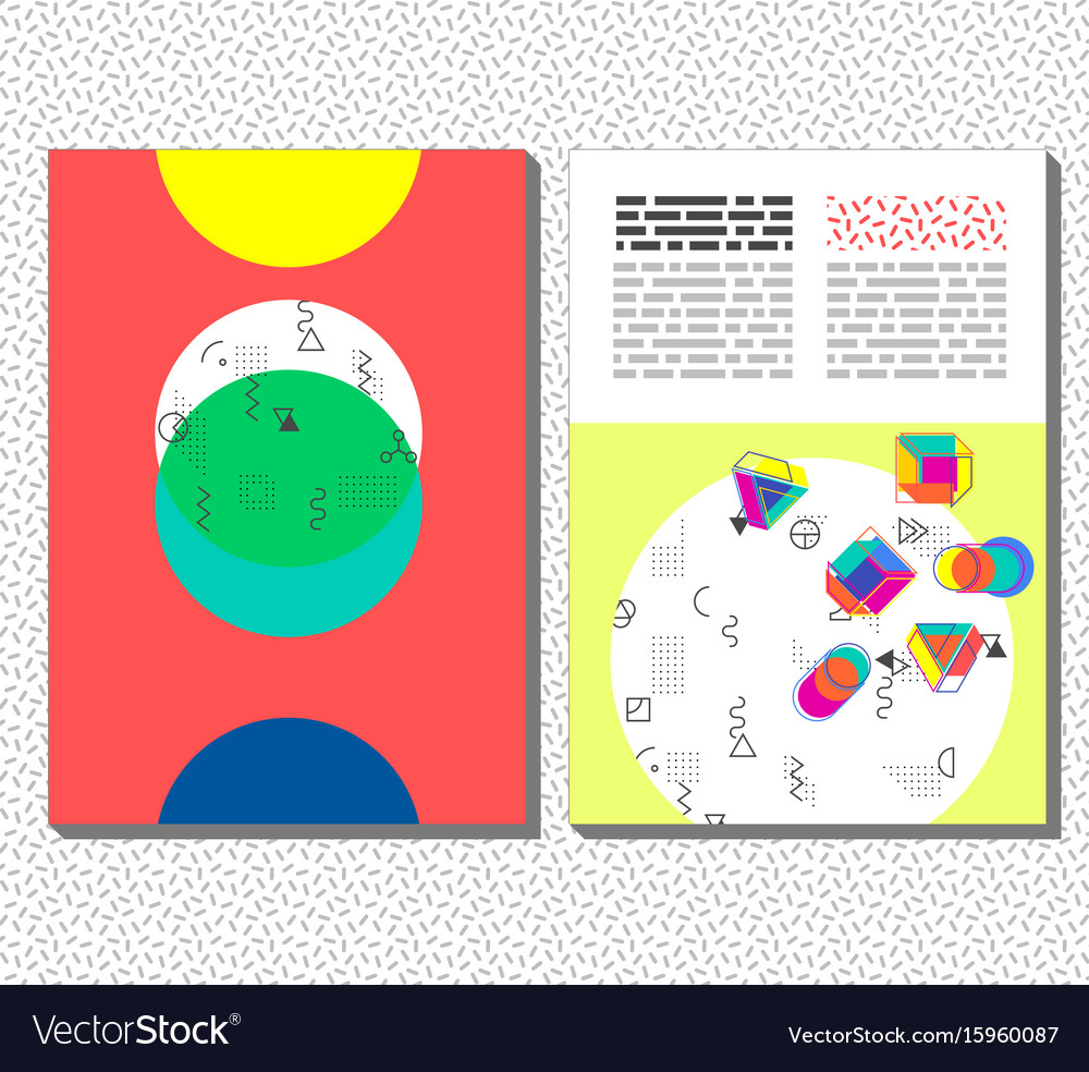 Flyer leaflet booklet layout editable design Vector Image