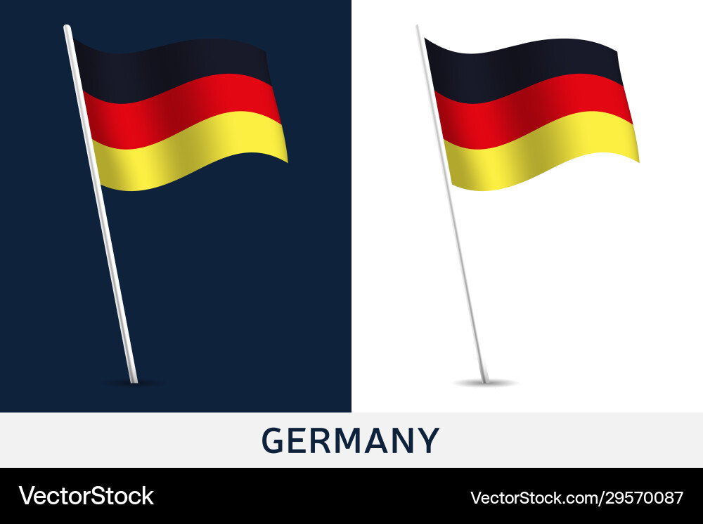 Germany flag waving national flag Royalty Free Vector Image