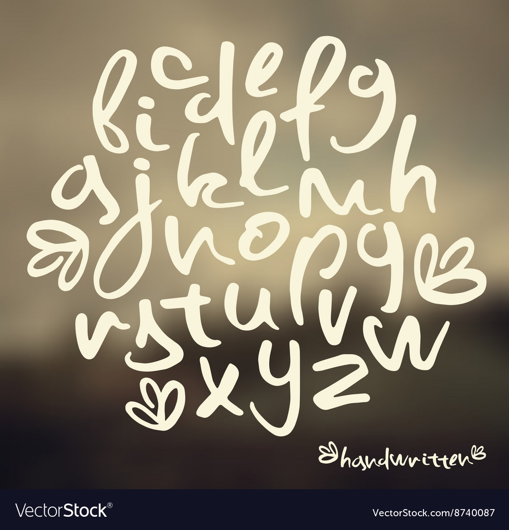 Handwritten brush script Royalty Free Vector Image