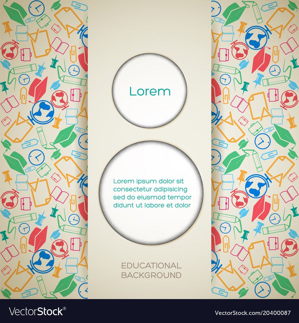 School light background Royalty Free Vector Image