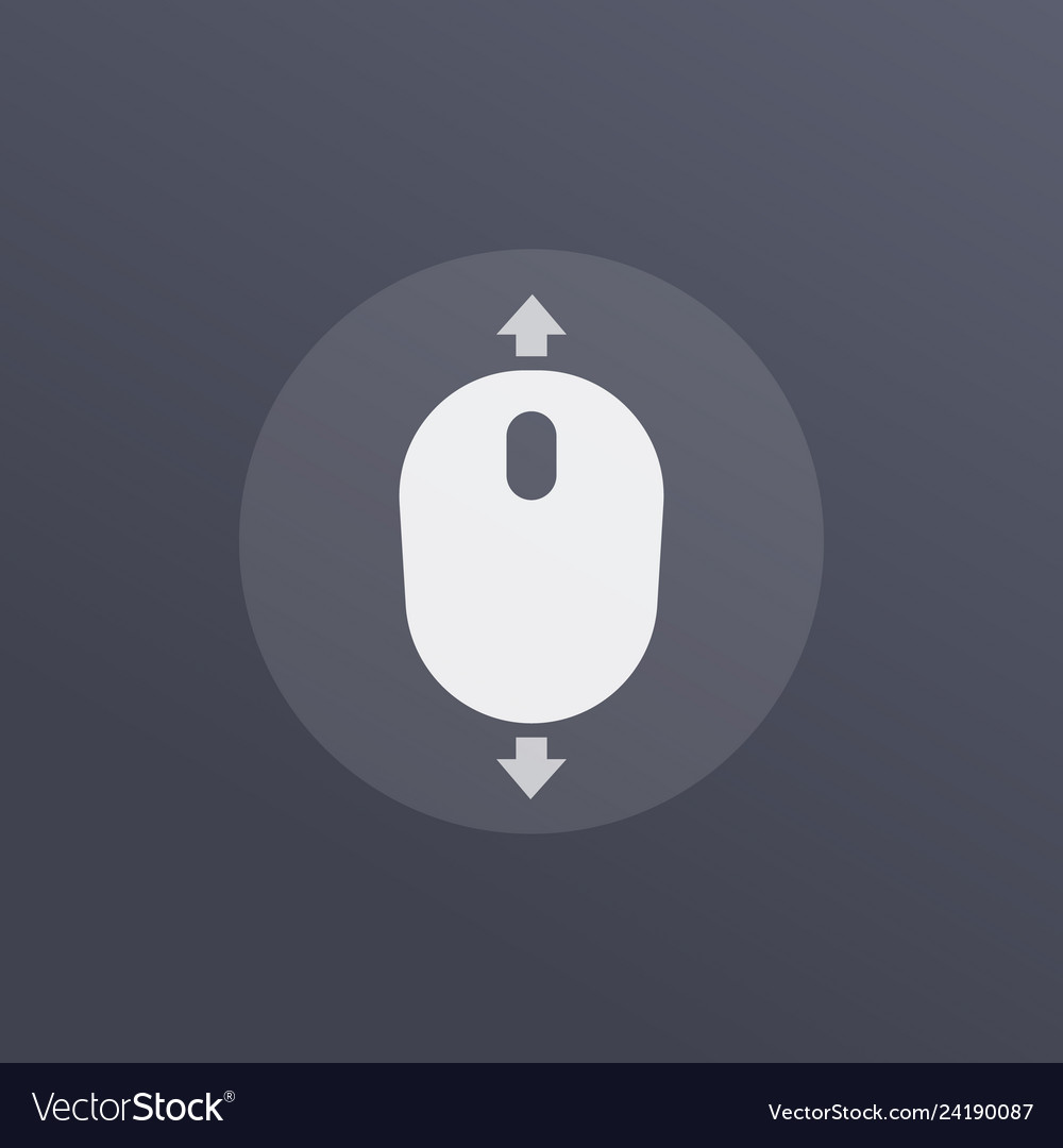 Scroll down and up with computer mouse icon Vector Image
