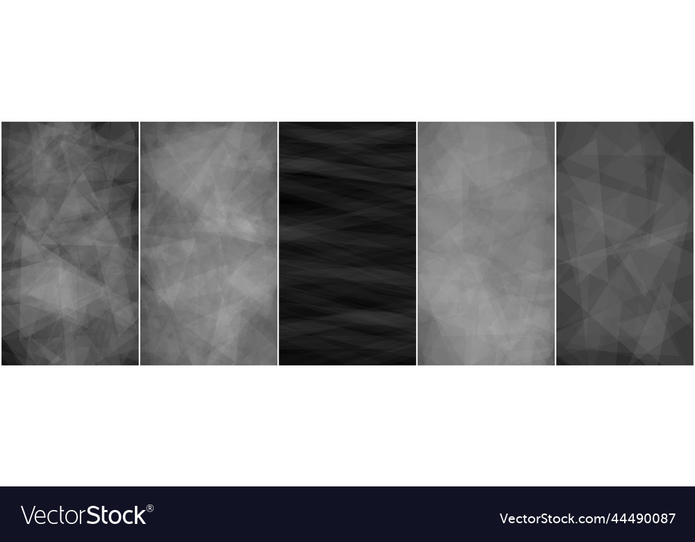 Set of grey abstract geometric background Vector Image