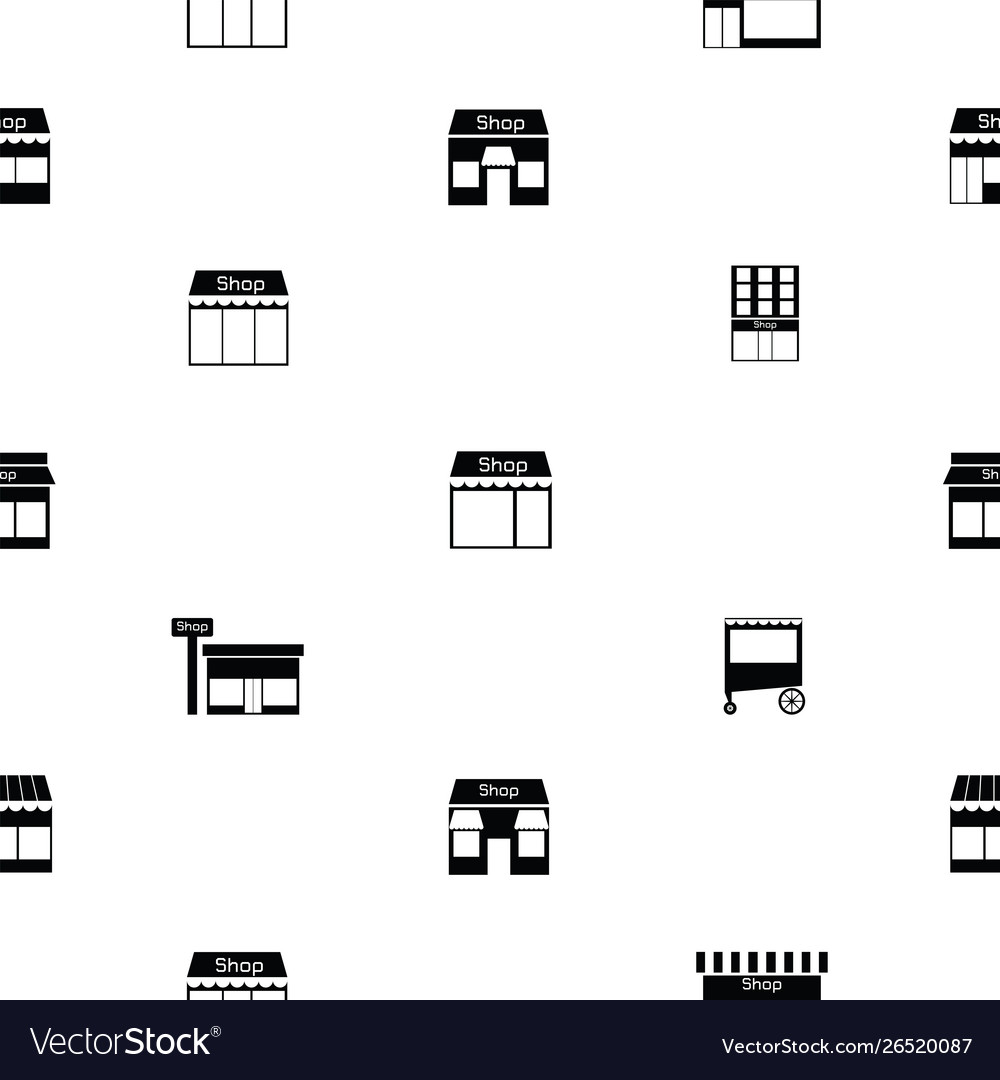 Shop seamless pattern background icon Royalty Free Vector Shop seamless pattern background icon Royalty Free Vector