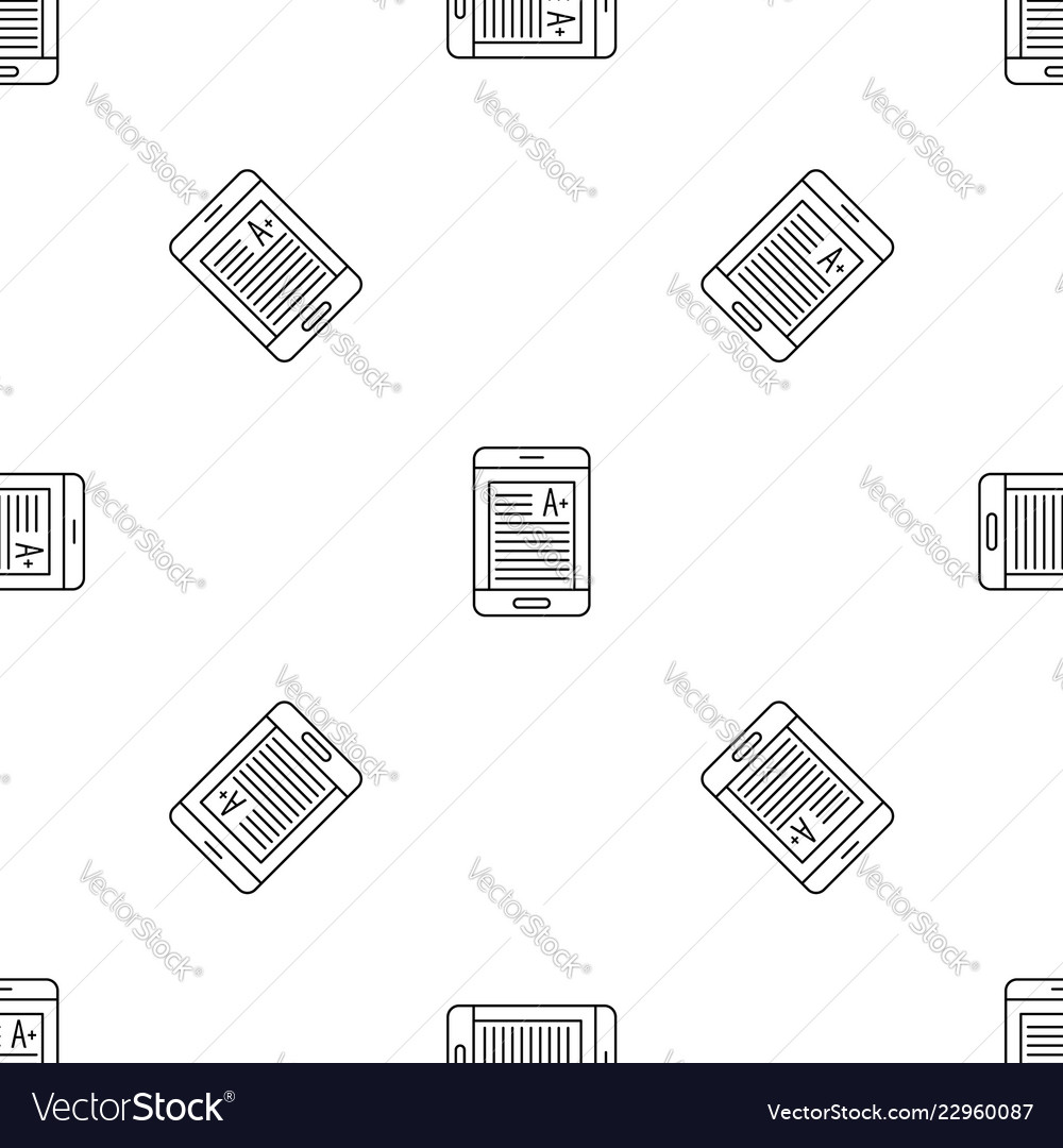 Smartphone learning pattern seamless Royalty Free Vector