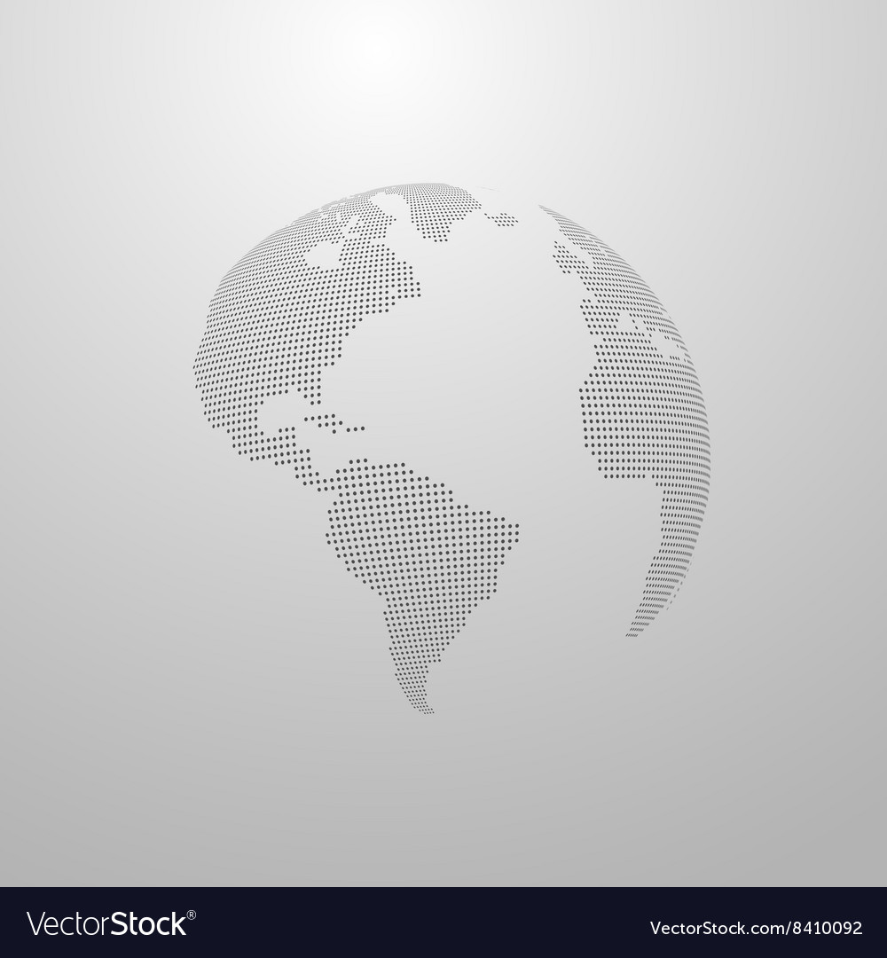 A world globe map Royalty Free Vector Image - VectorStock