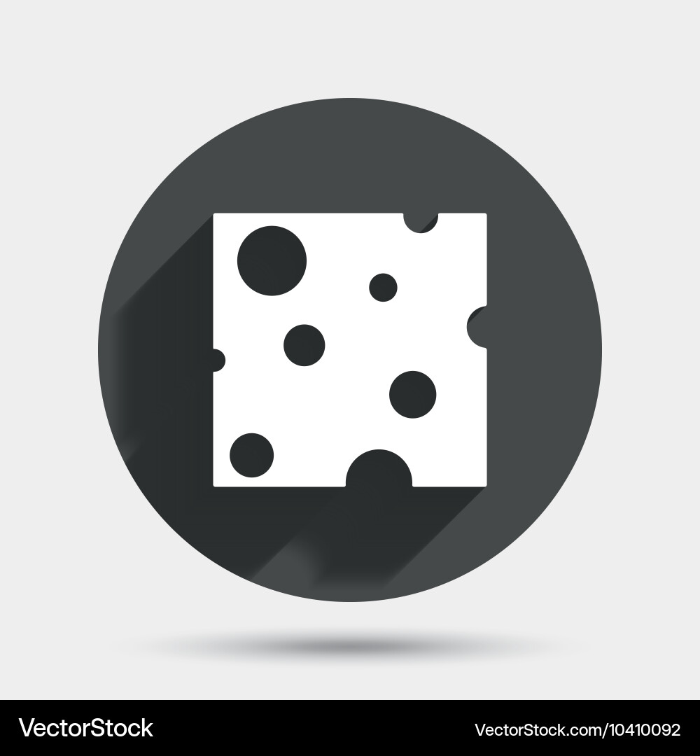 Cheese sign icon slice of Royalty Free Vector Image