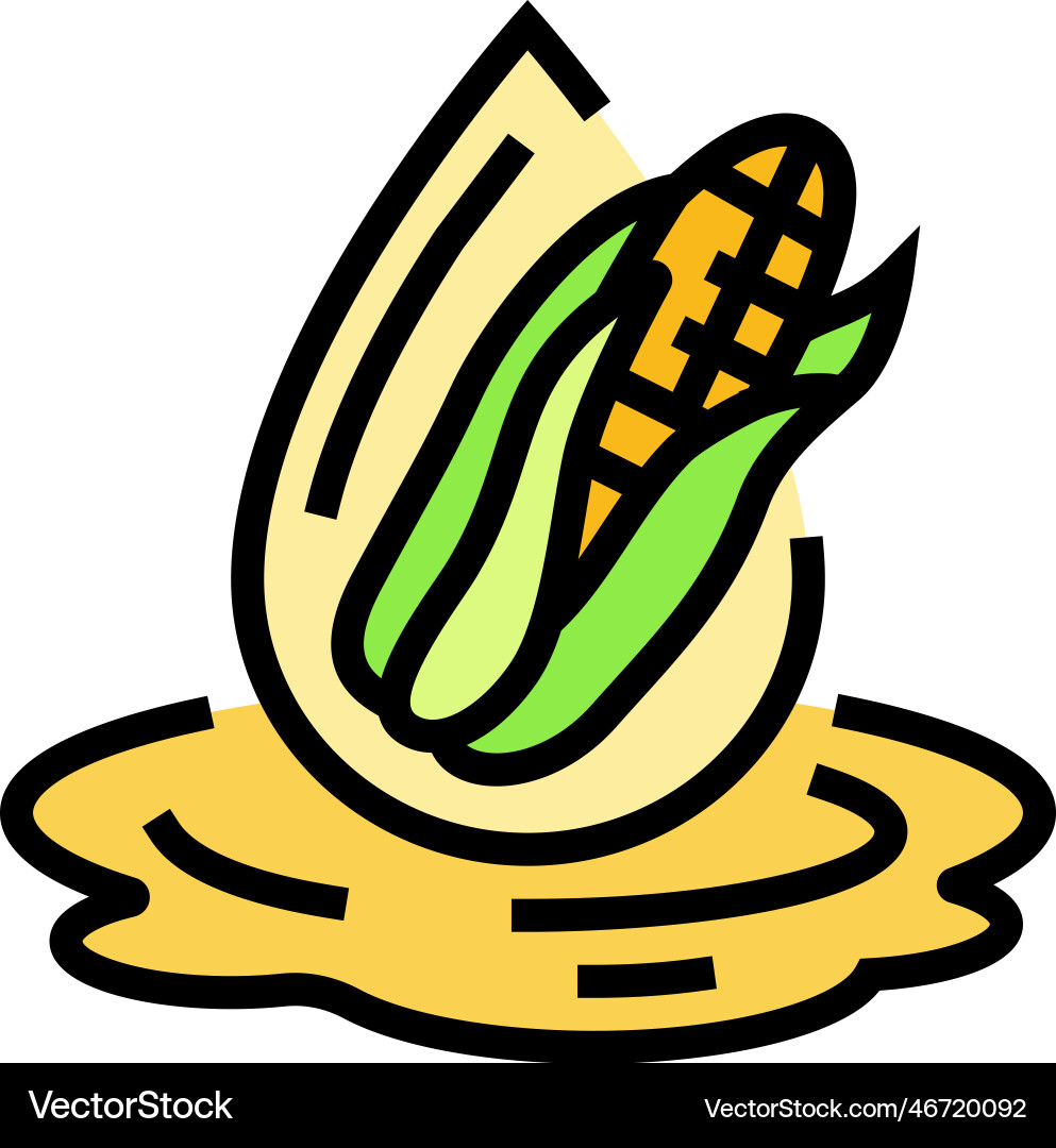 Corn oil liquid yellow color icon Royalty Free Vector Image