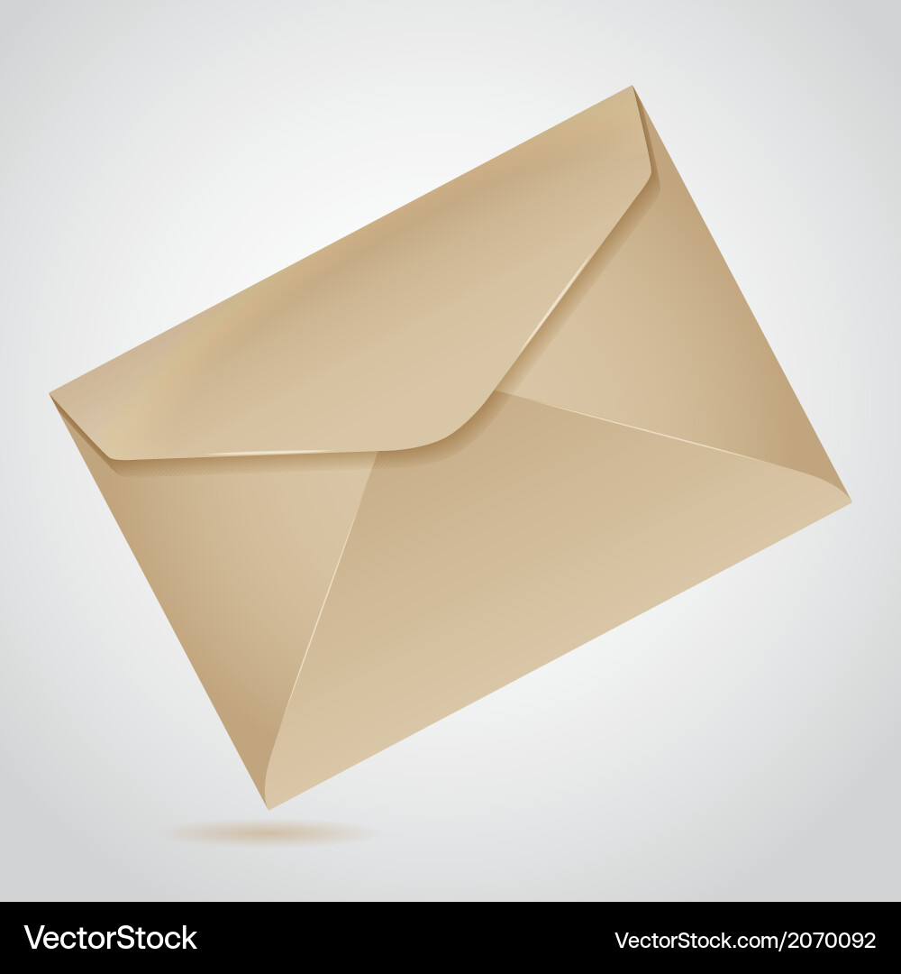 Envelope of brown paper Royalty Free Vector Image