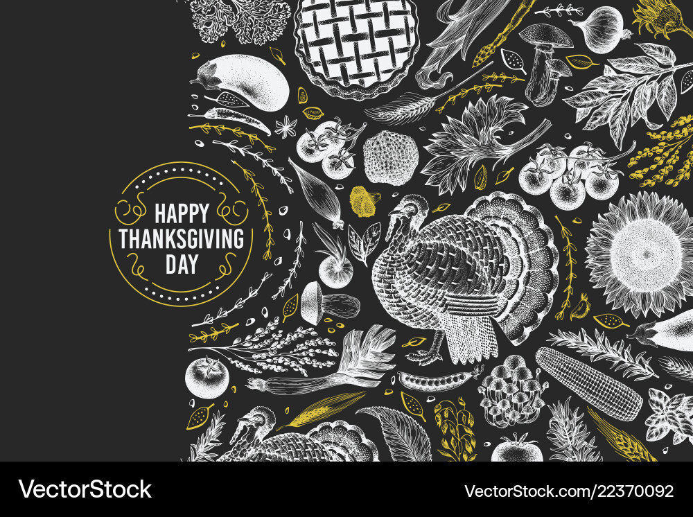 Happy thanksgiving day design template Royalty Free Vector