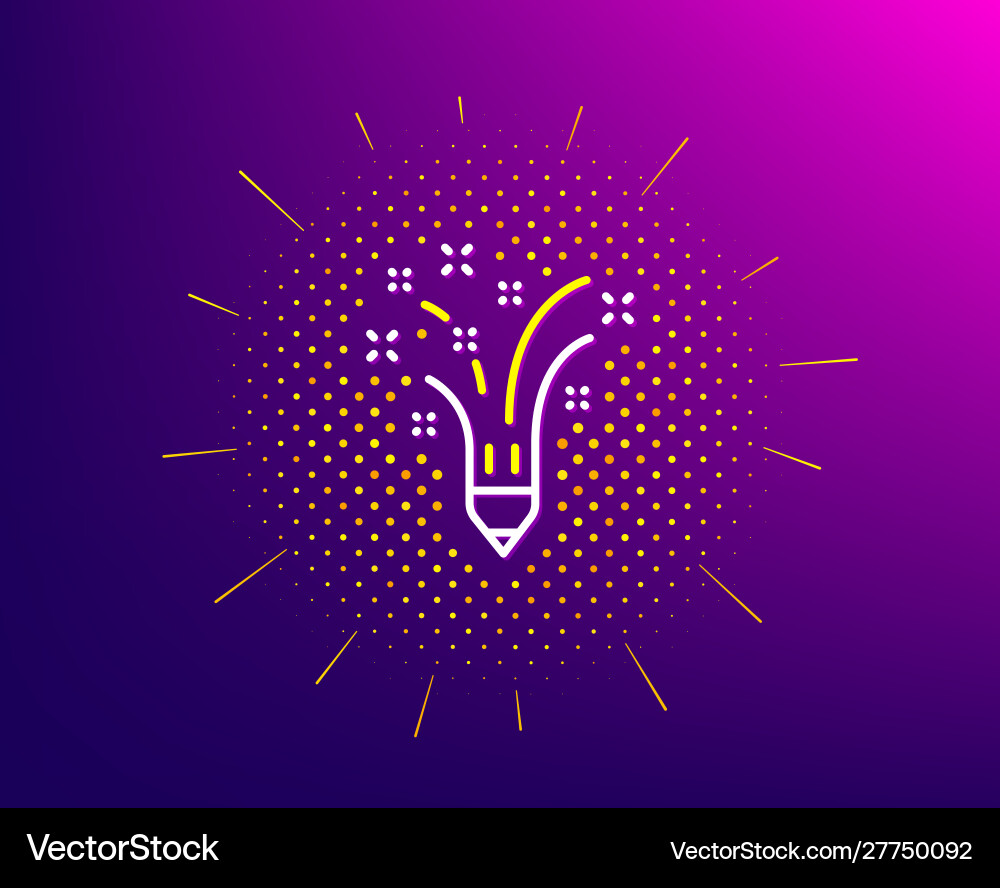 Inspiration line icon creativity pencil sign Vector Image