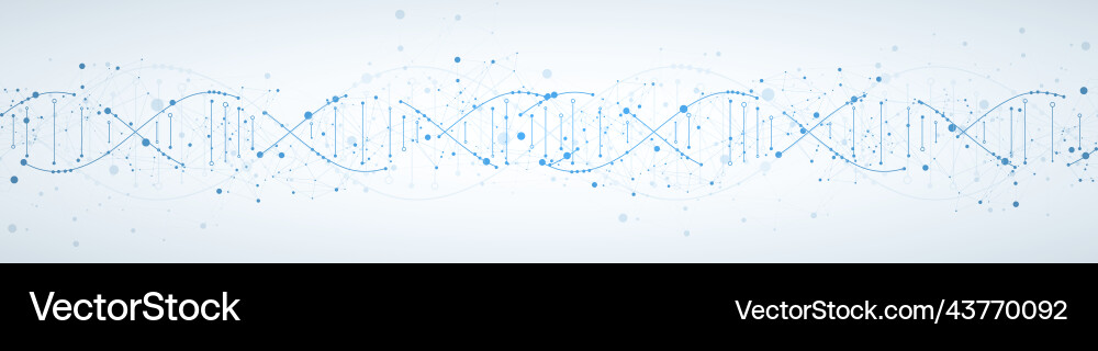 Science template wallpaper or banner with a dna Vector Image