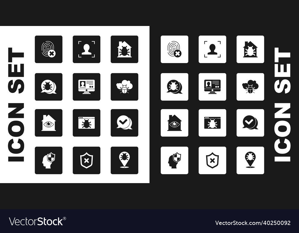 Set house system bug create account screen Vector Image