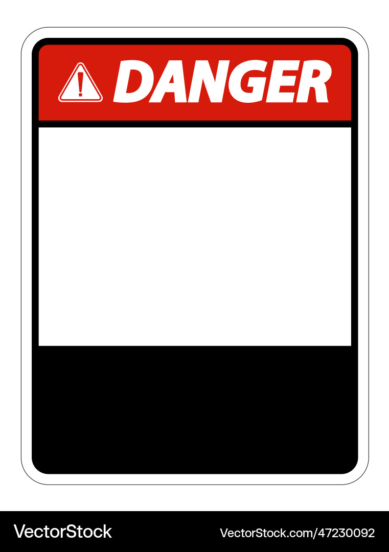 Symbol danger sign label on white background Vector Image