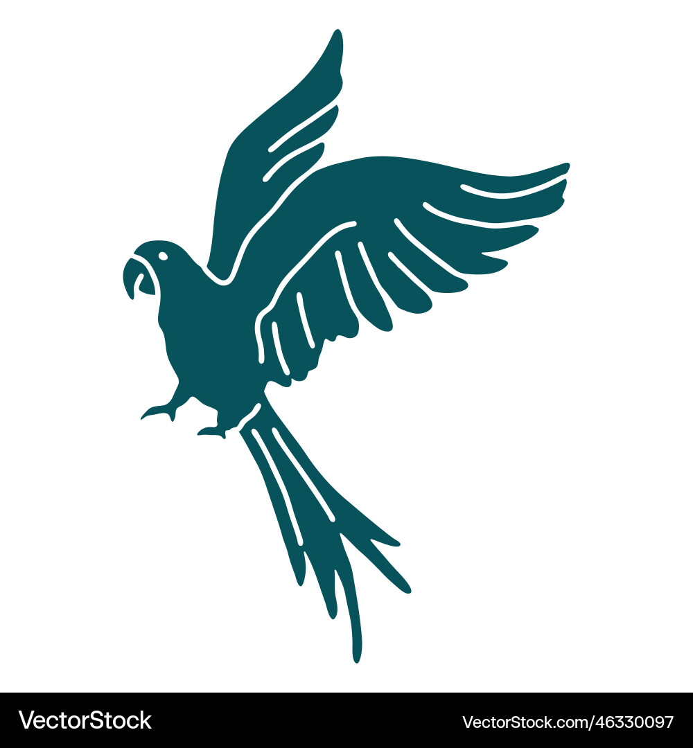 Animal parrot bird flying Royalty Free Vector Image