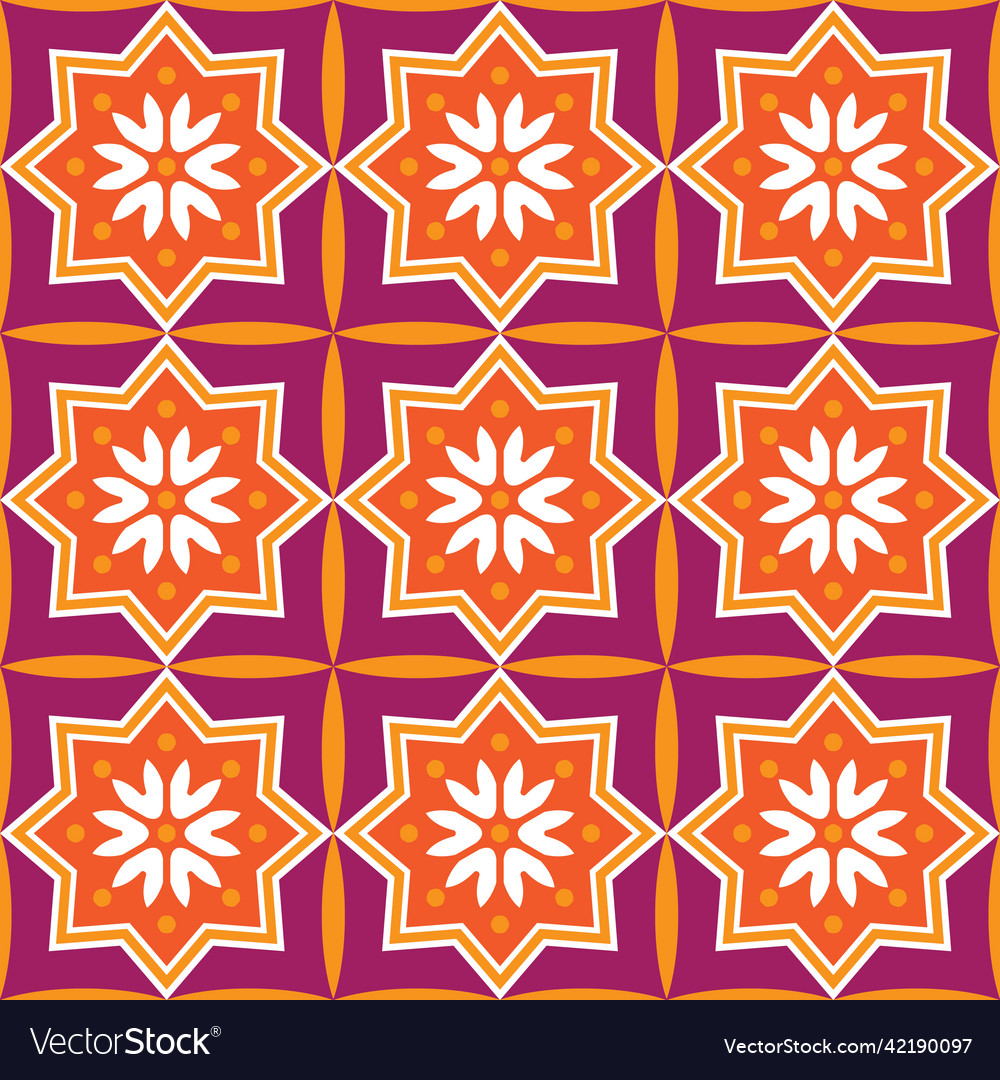 Arabesque flat design creative pattern Royalty Free Vector