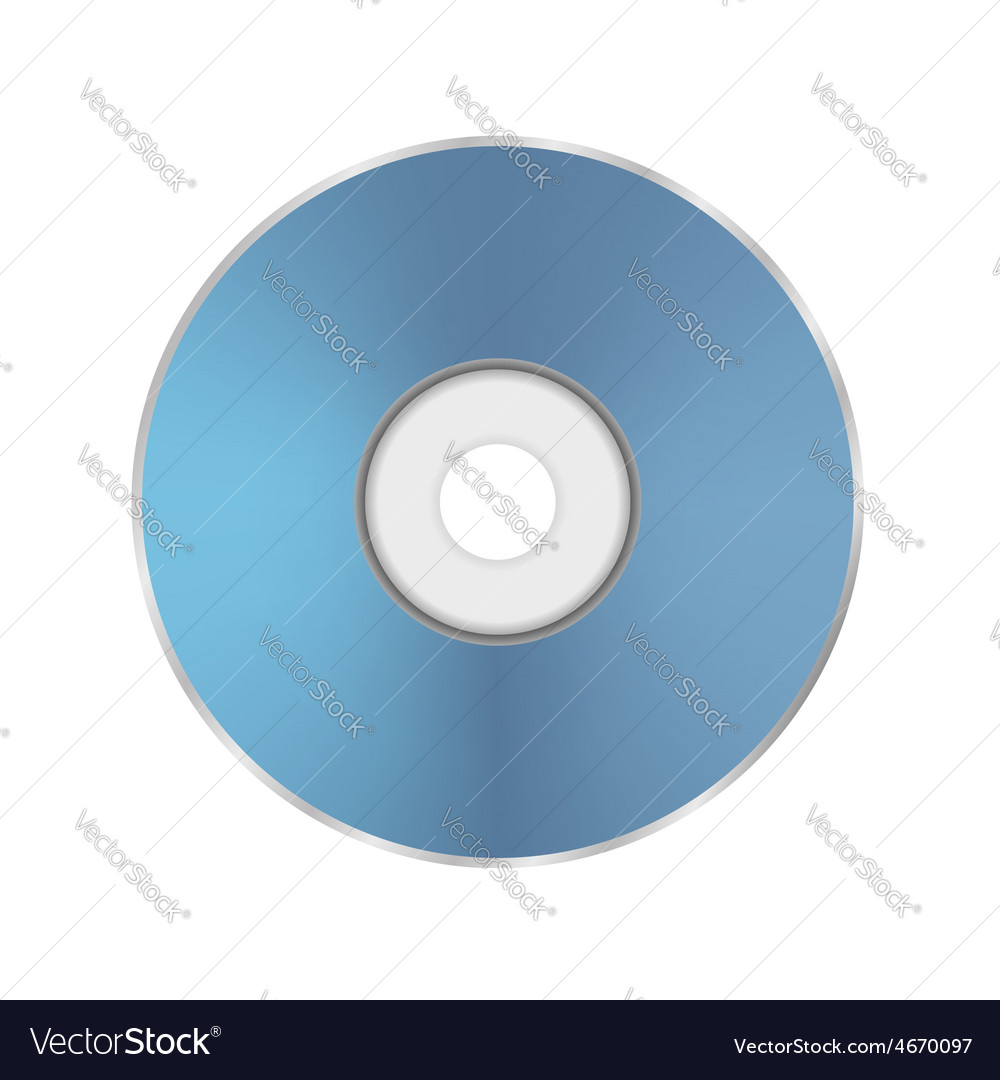 Blue compact disc Royalty Free Vector Image - VectorStock