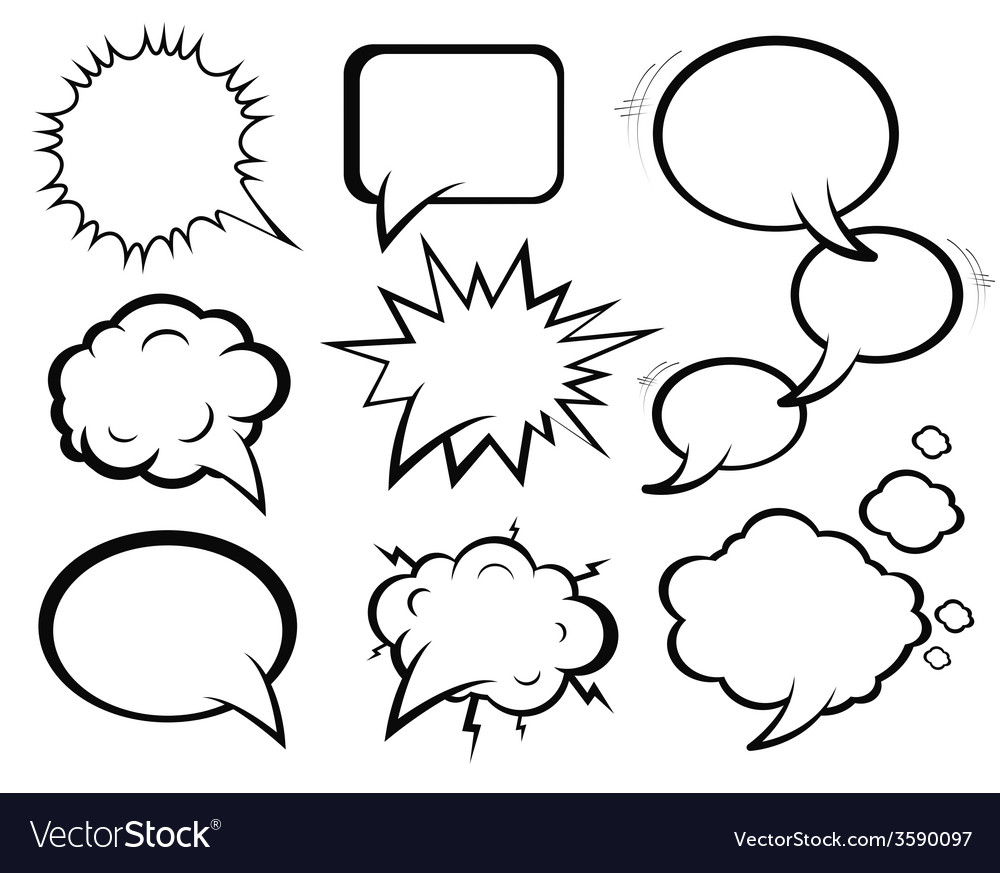 Comic effects set Royalty Free Vector Image - VectorStock