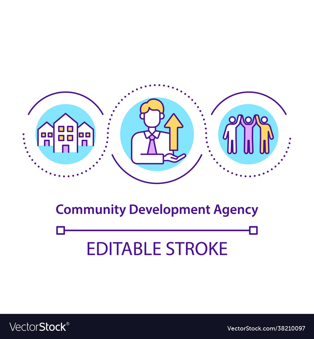 Community development agency concept icon Vector Image
