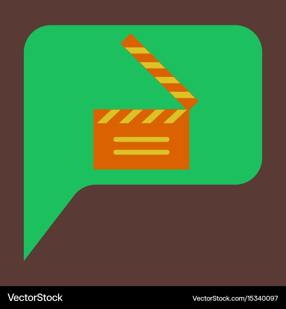 Flat icon film slapstick Royalty Free Vector Image