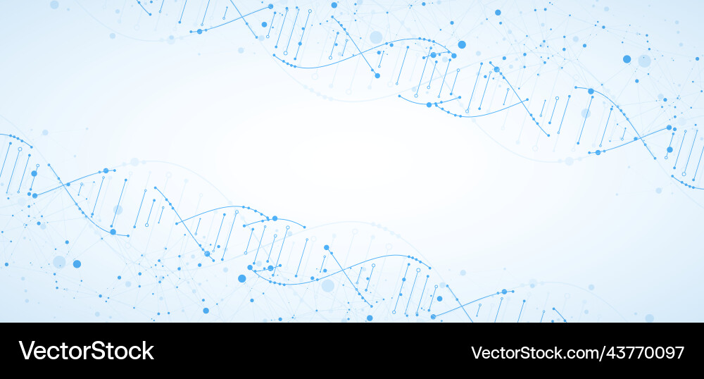 Science template wallpaper or banner with a dna Vector Image