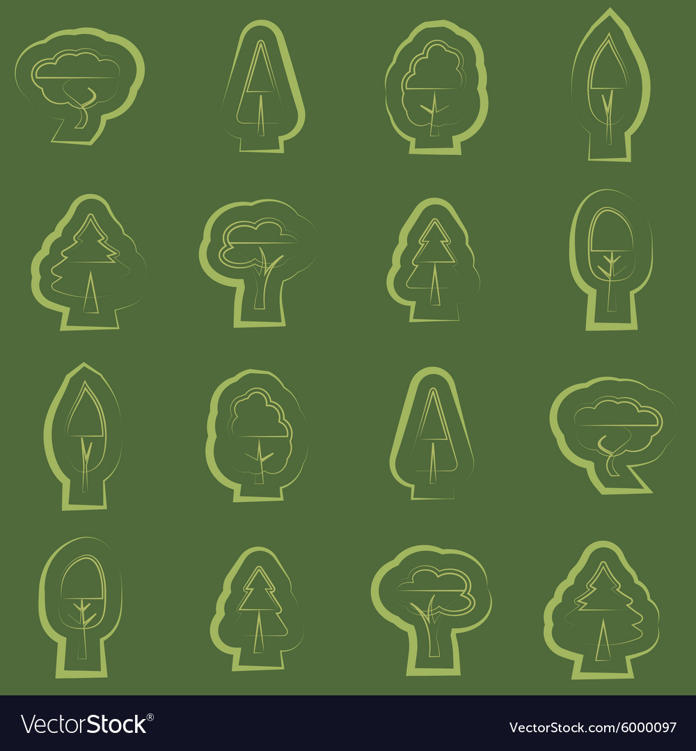 Seamless background with tree Royalty Free Vector Image