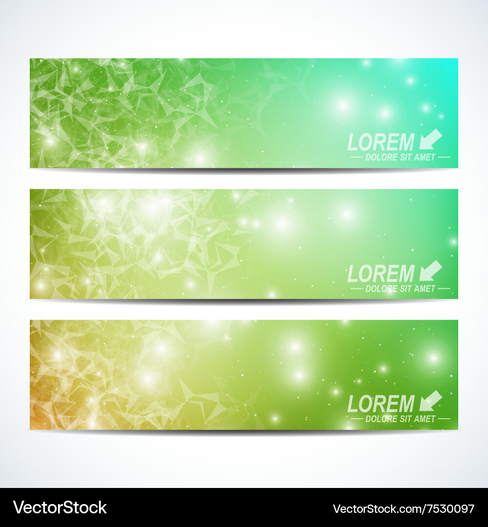 Set of horizontal banners background Royalty Free Vector
