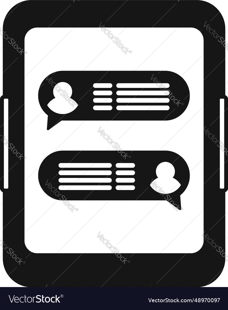 Tablet online chat icon simple group share Vector Image Tablet online chat icon simple group share Vector Image