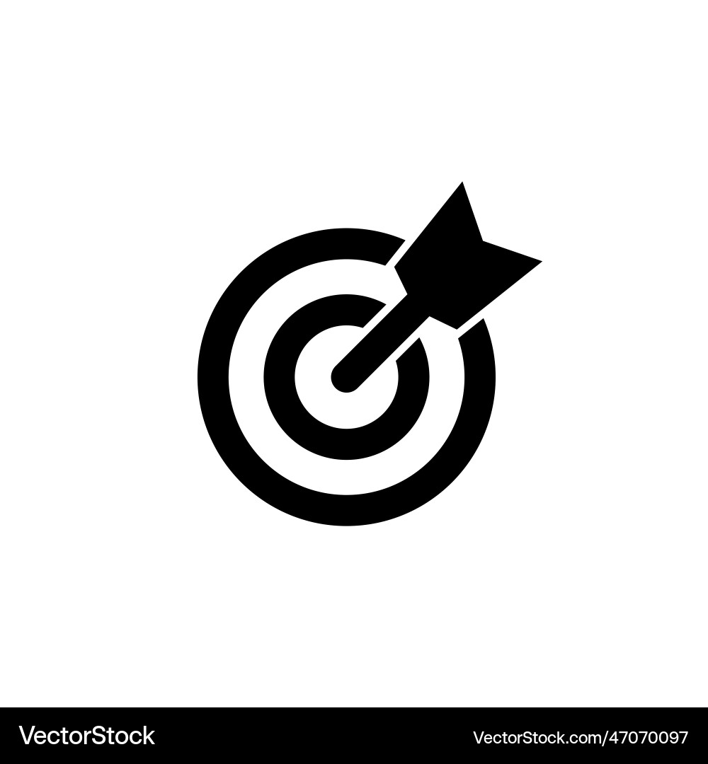 Target icon goal icon target marketing icon Vector Image