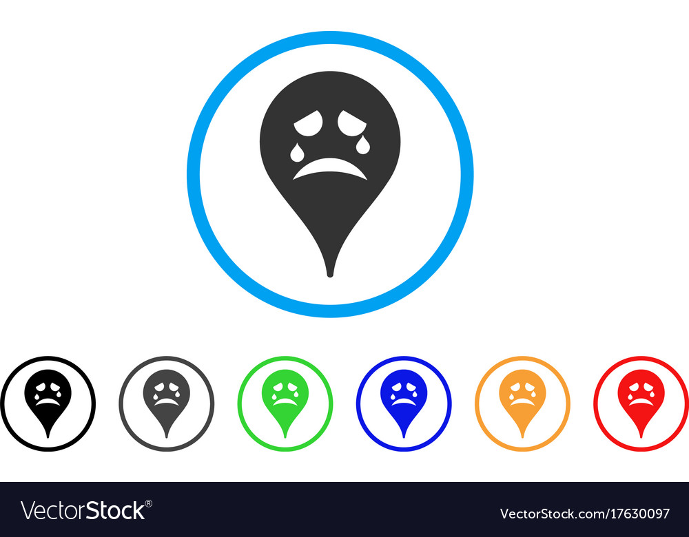 Tiers smiley map marker rounded icon Royalty Free Vector Tiers smiley map marker rounded icon Royalty Free Vector