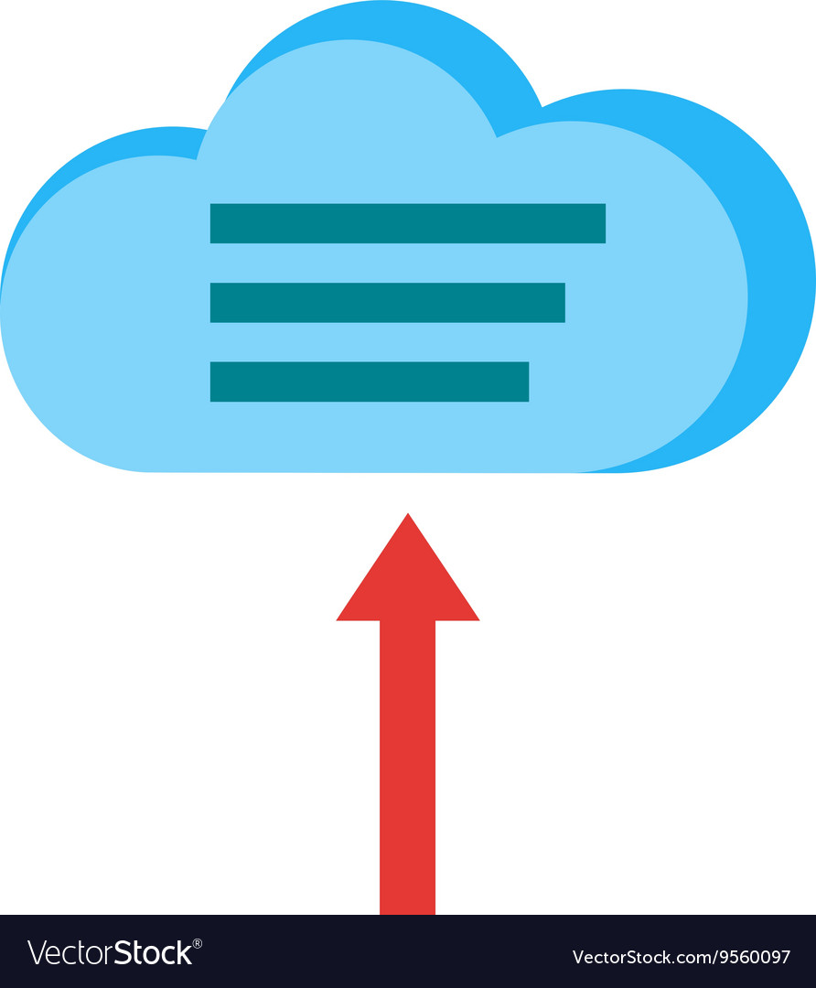 Upload all data on cloud Royalty Free Vector Image