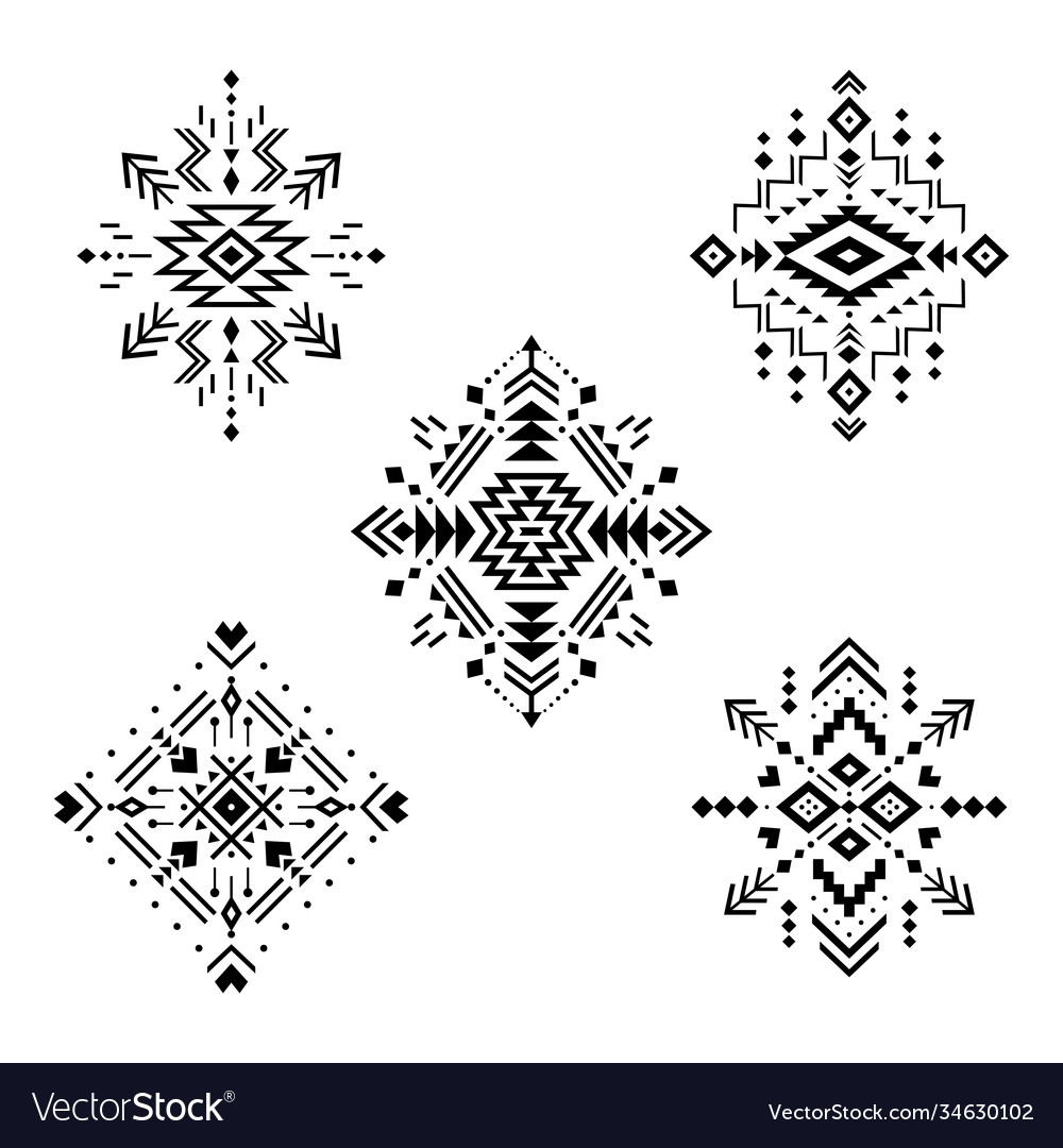 Aztec elements Royalty Free Vector Image - VectorStock