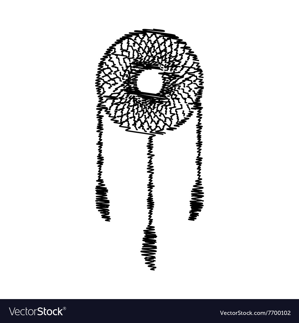 Black icon with scribble effect Royalty Free Vector Image