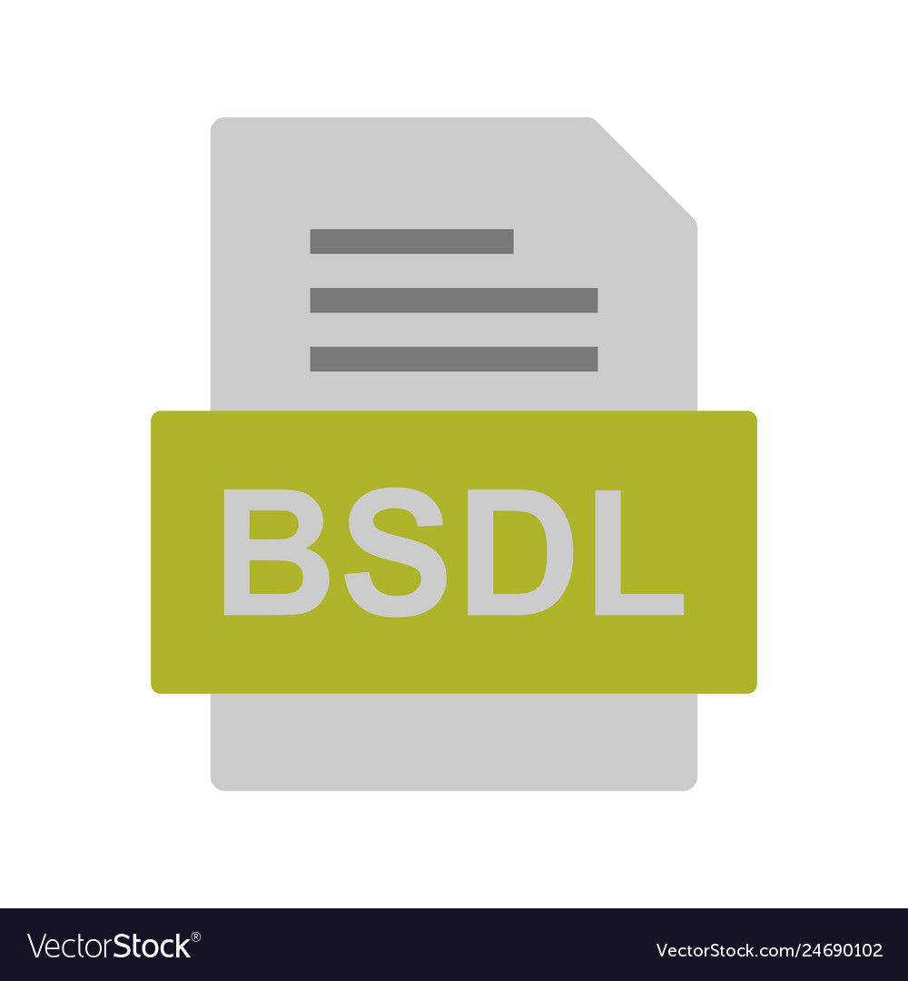Bsdl File Document Icon Royalty Free Vector Image