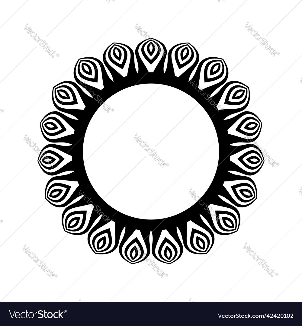 Circle pattern for round frame Royalty Free Vector Image